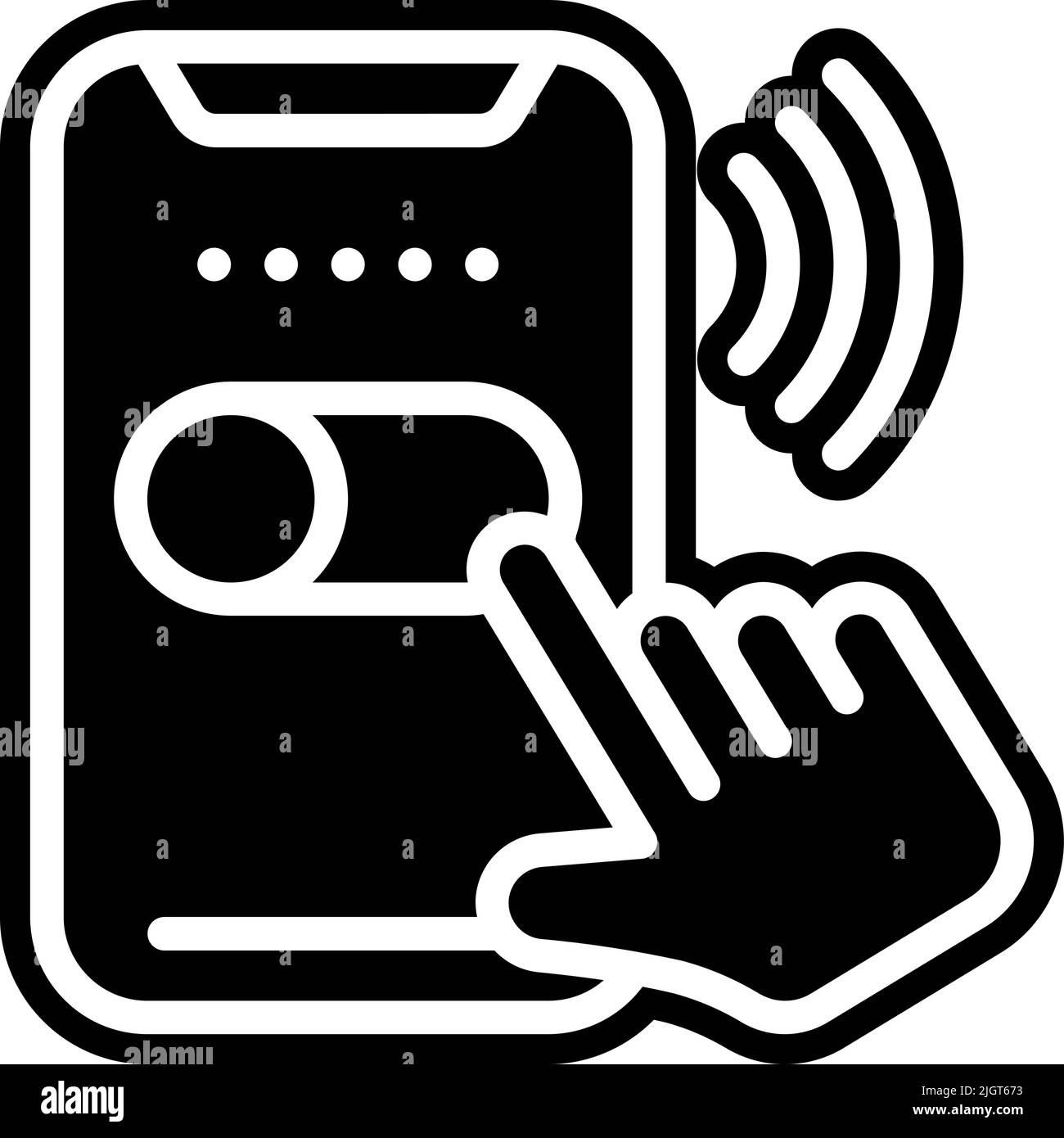 Wireless audio mobile phone icon Stock Vector Image & Art - Alamy