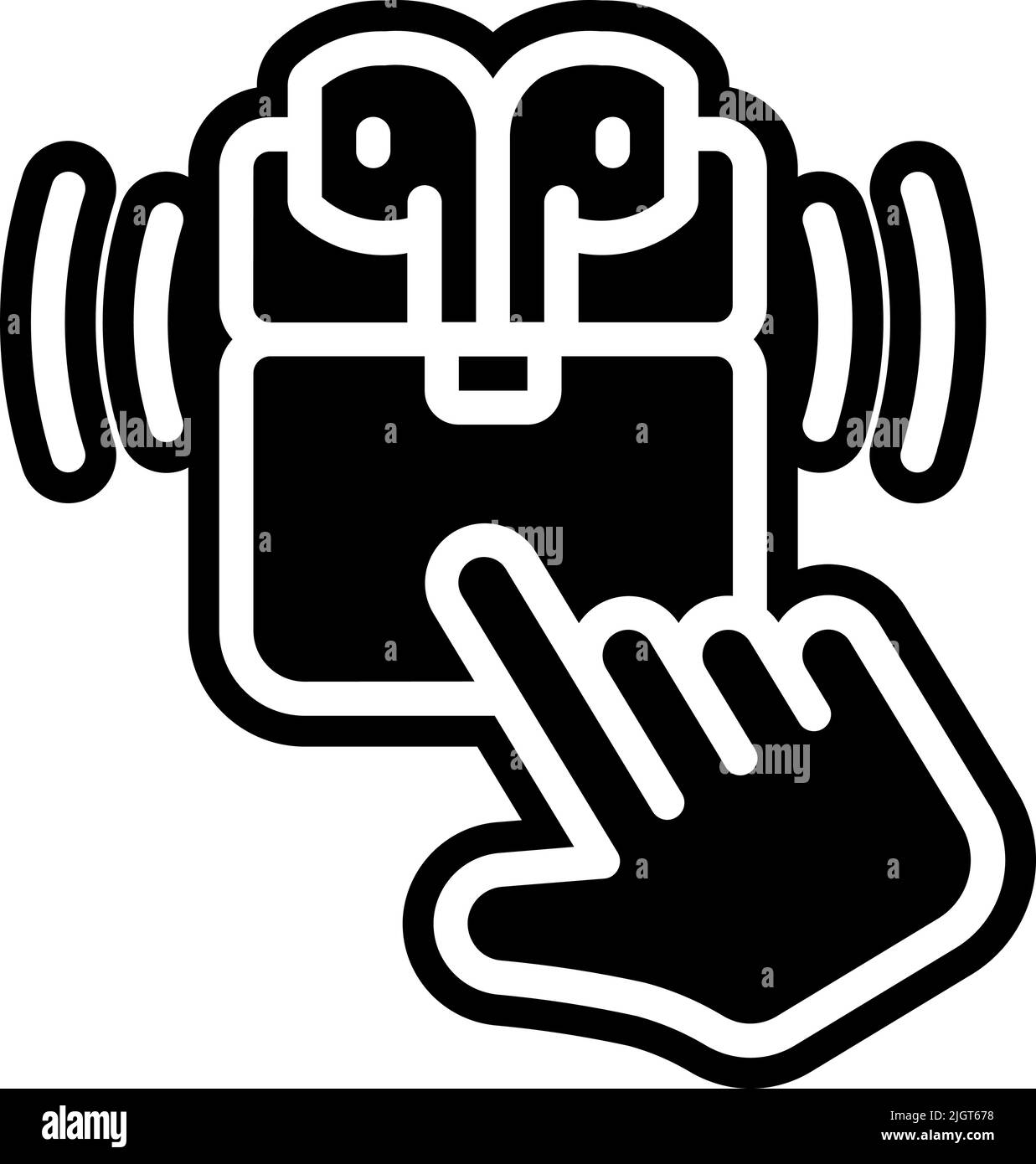 Stereo wireless earbuds icon Cut Out Stock Images & Pictures - Alamy