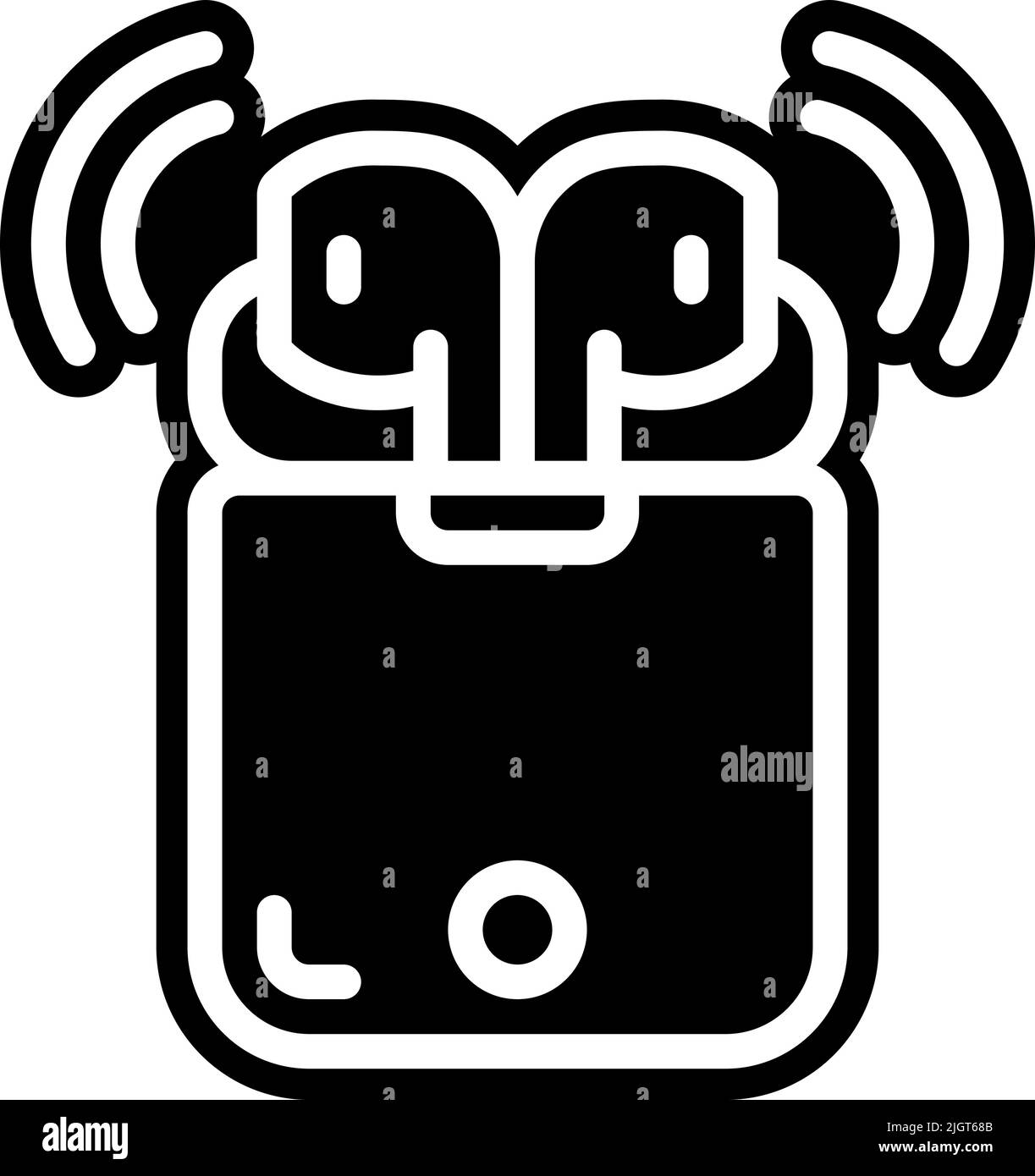 Wireless audio earbuds icon Stock Vector Image & Art - Alamy