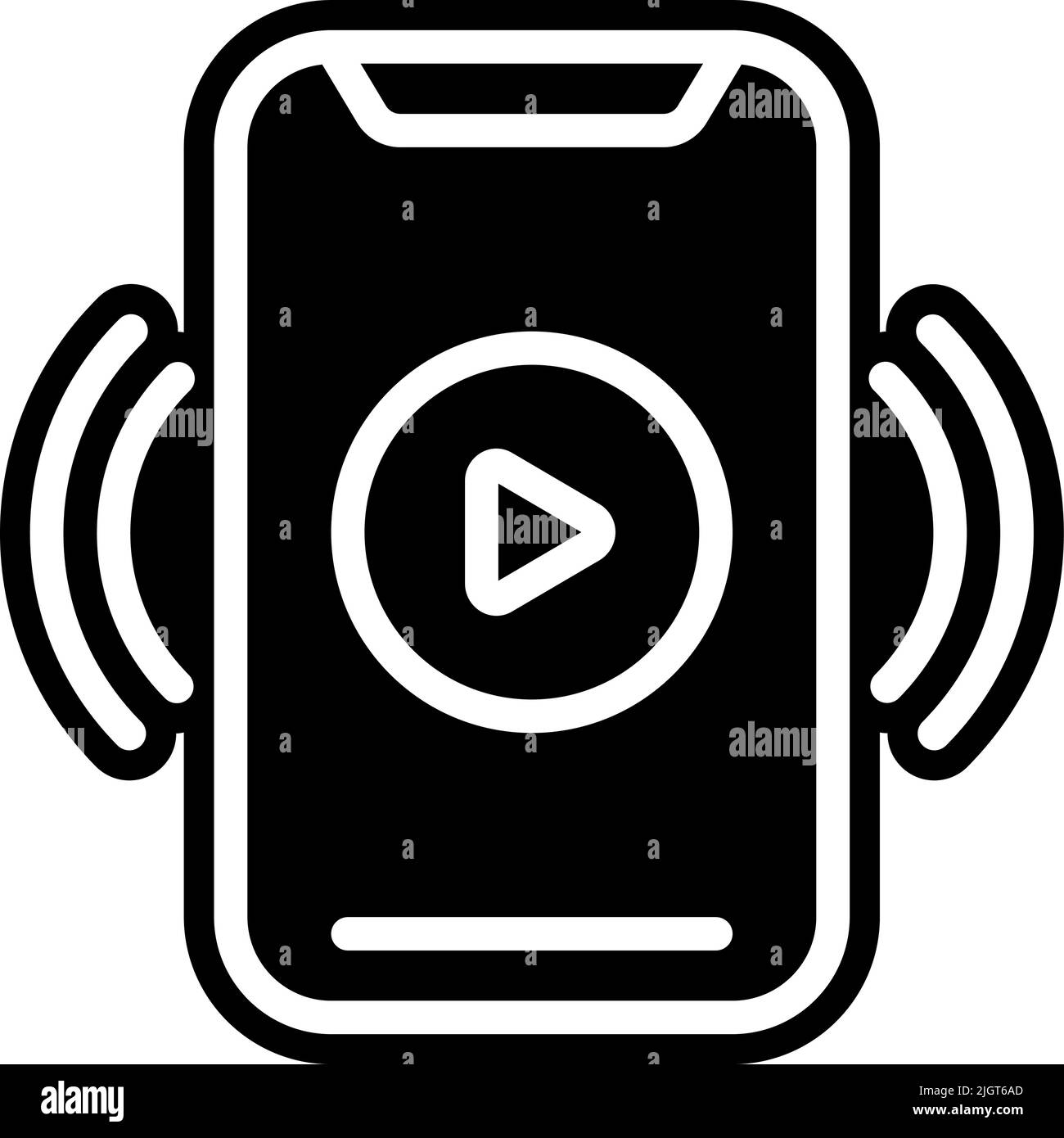 Wireless audio smartphone icon Stock Vector Image & Art - Alamy