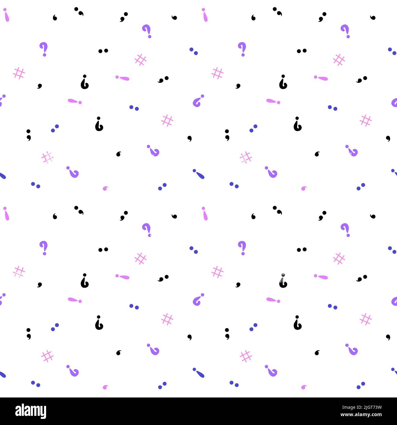 Punctuation marks seamless school pattern for kids and students for ...