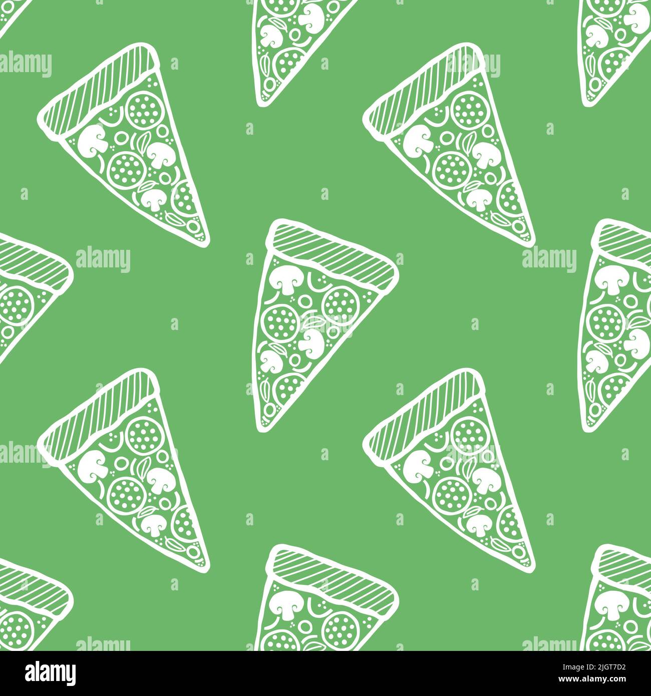Cartoon pizza seamless food menu pattern for fabrics and wrapping paper ...