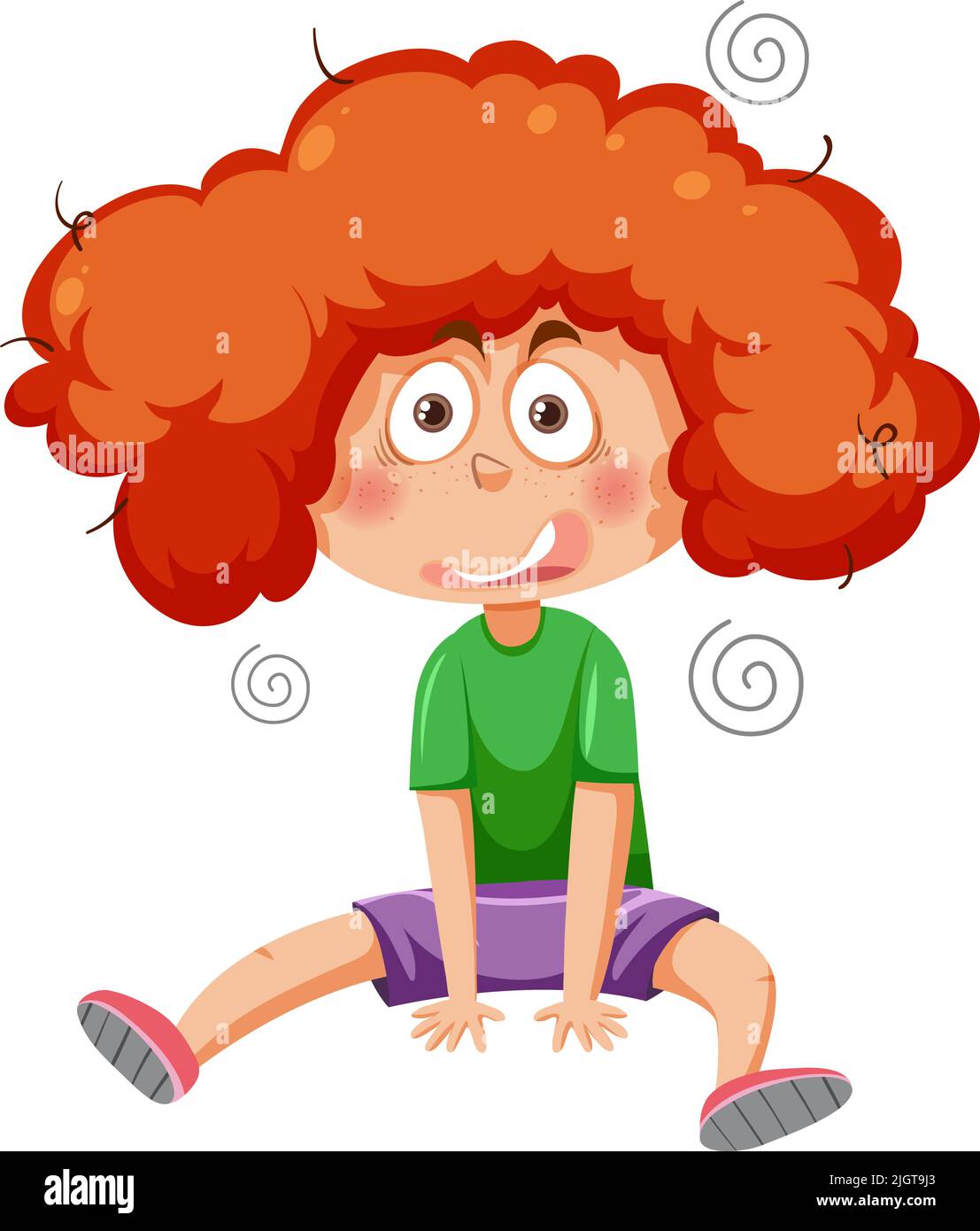 Confused girl cartoon character illustration Stock Vector Image & Art ...