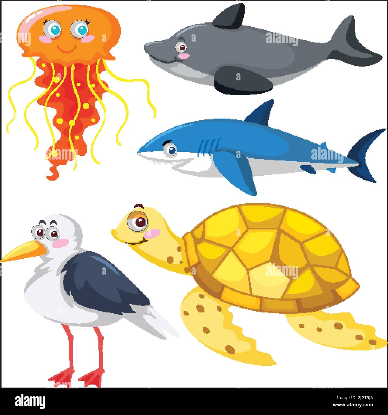 Different water bird Stock Vector Images - Alamy