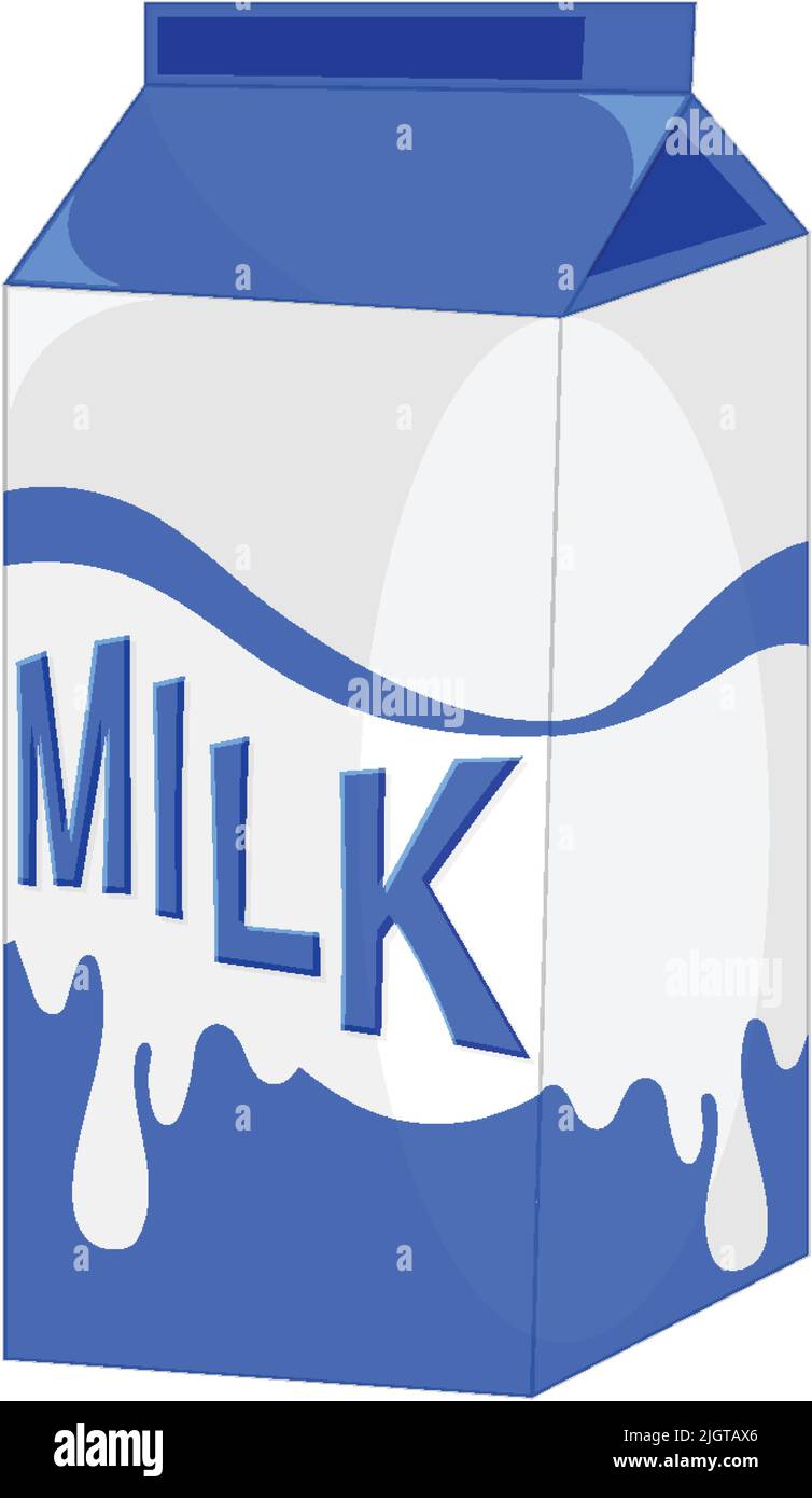 Isolated milk box in cartoon style illustration Stock Vector Image ...