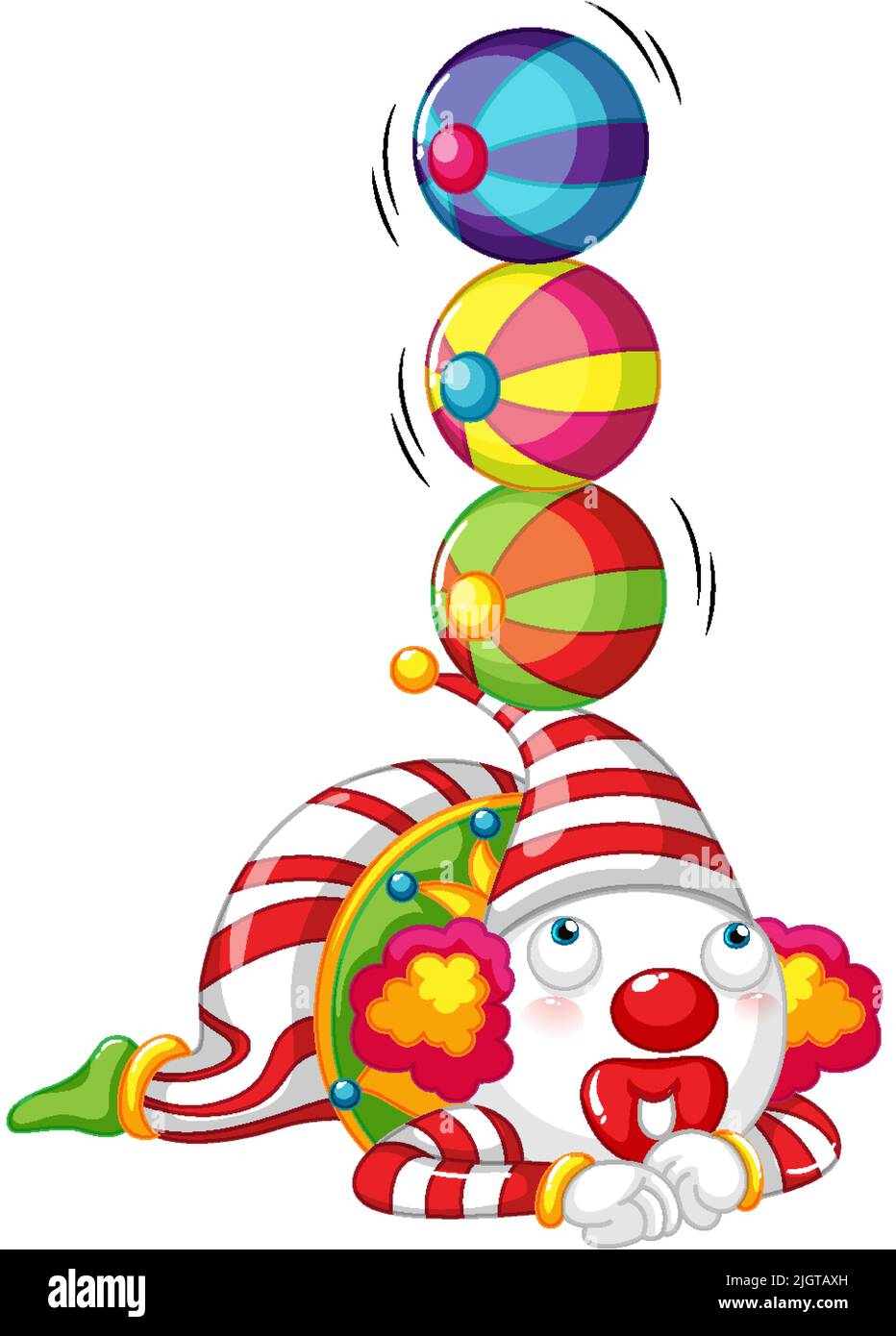 Clown cartoon character isolated illustration Stock Vector Image & Art ...