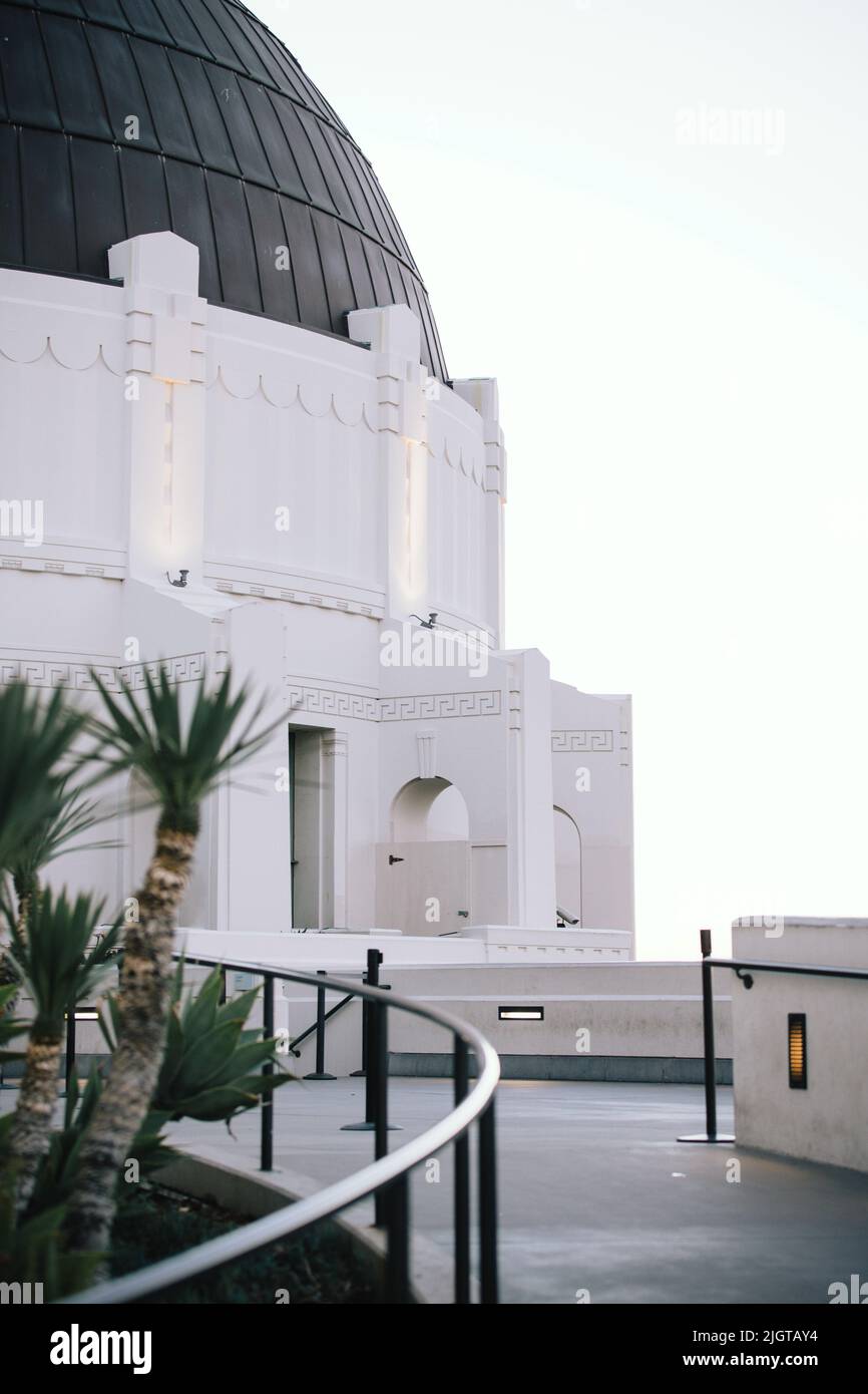The Griffith Observatory side building in the morning in Los Angeles ...