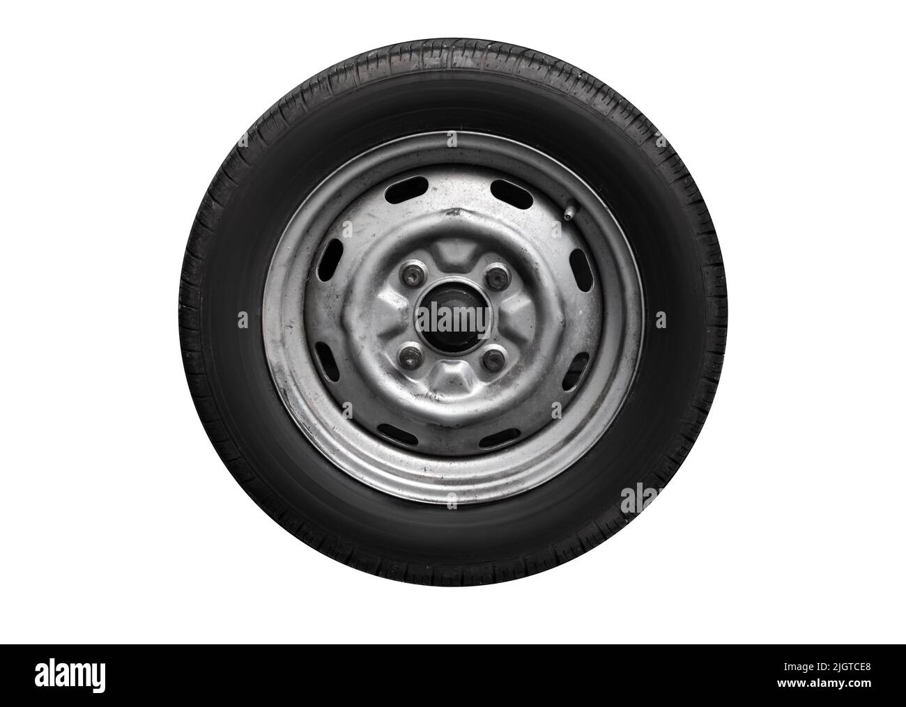 Standard car wheel isolated on white background Stock Photo - Alamy