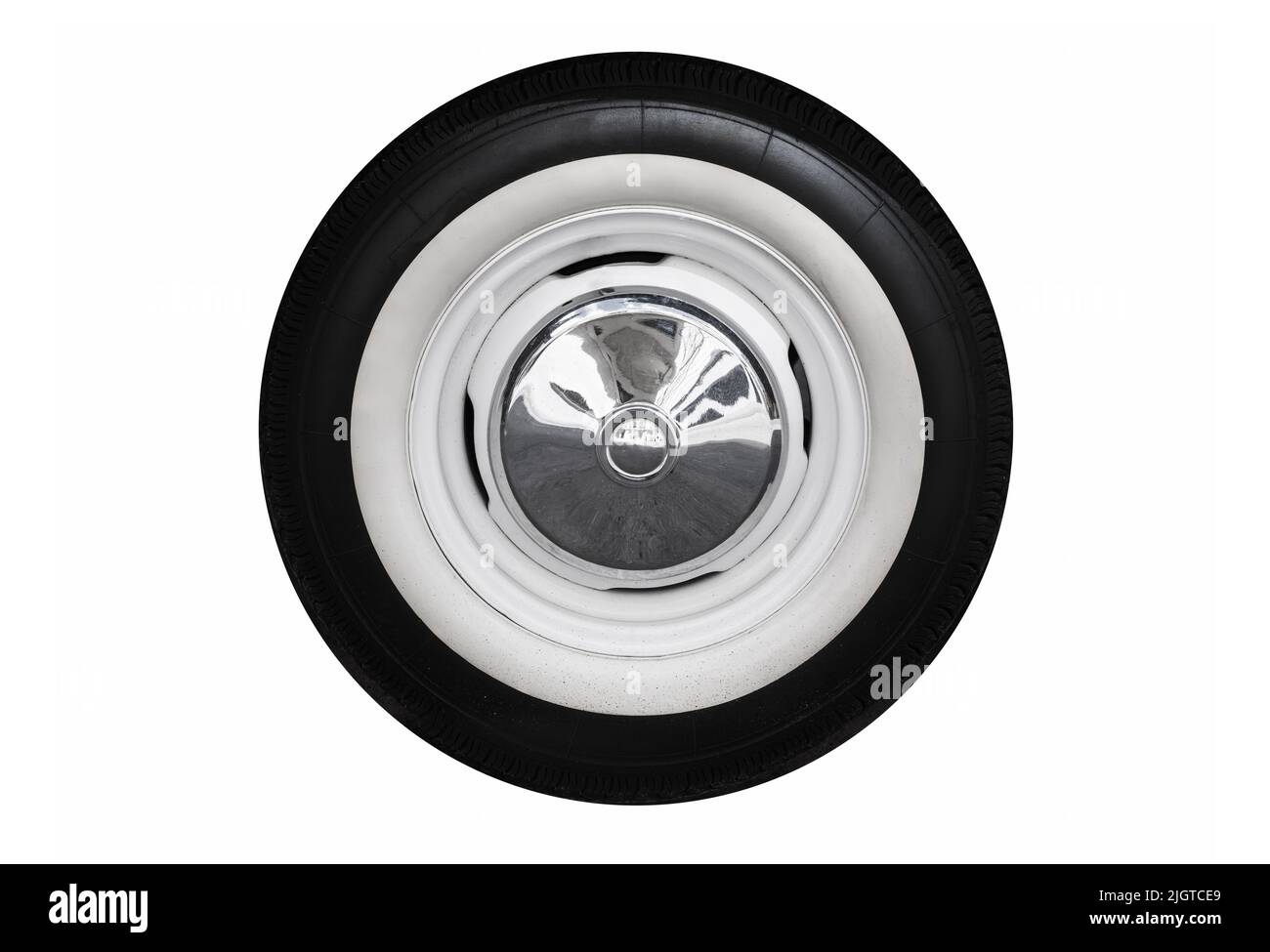 Vintage car wheel isolated on white background Stock Photo - Alamy