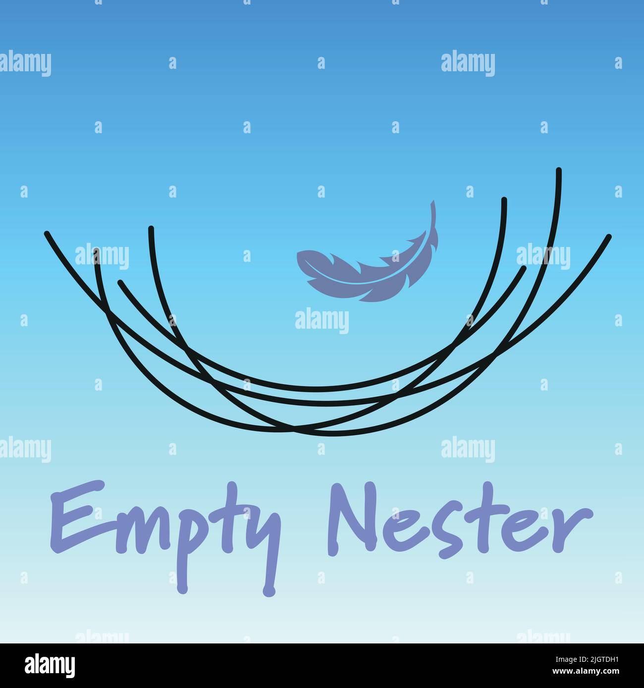 Empty Nester concept vector illustration Stock Vector Image & Art - Alamy