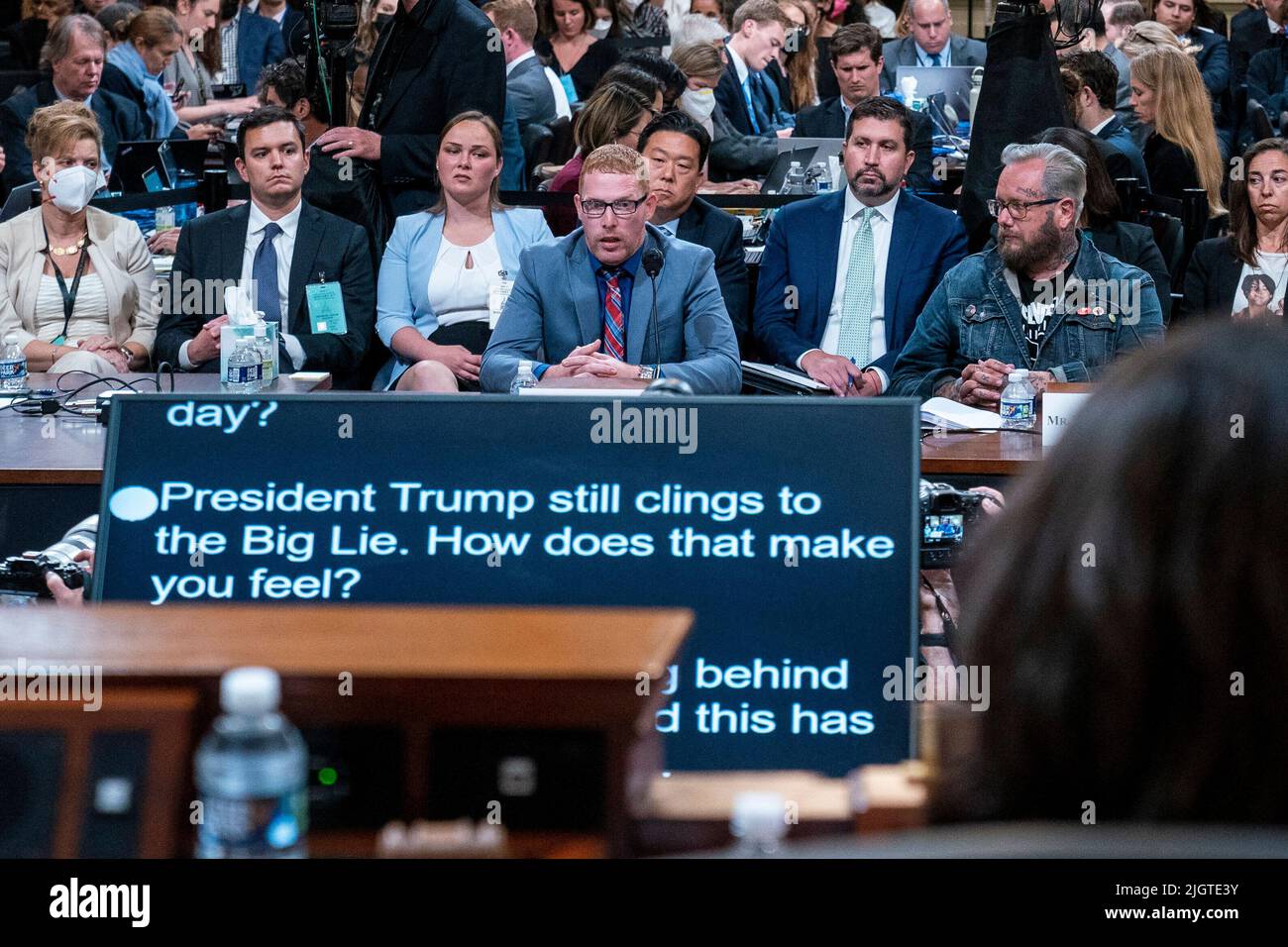Washington, DC, USA, July, 12, 2022. Stephen Ayres (L), who was a ...