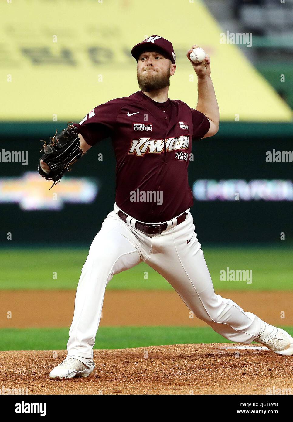 13th July, 2022. Baseball: Kiwoom Heroes vs. SSG Landers Kiwoom Heroes ...