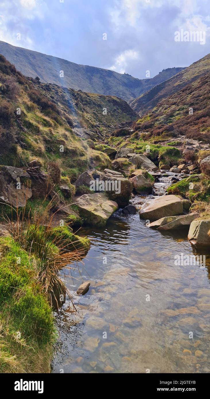 Landscape photography of Grindsbrook Clough located in national park ...