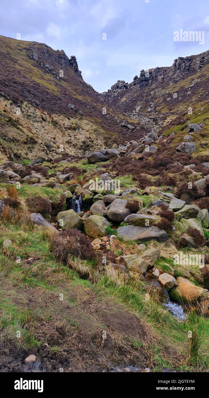 Landscape photography of Grindsbrook Clough located in national park ...