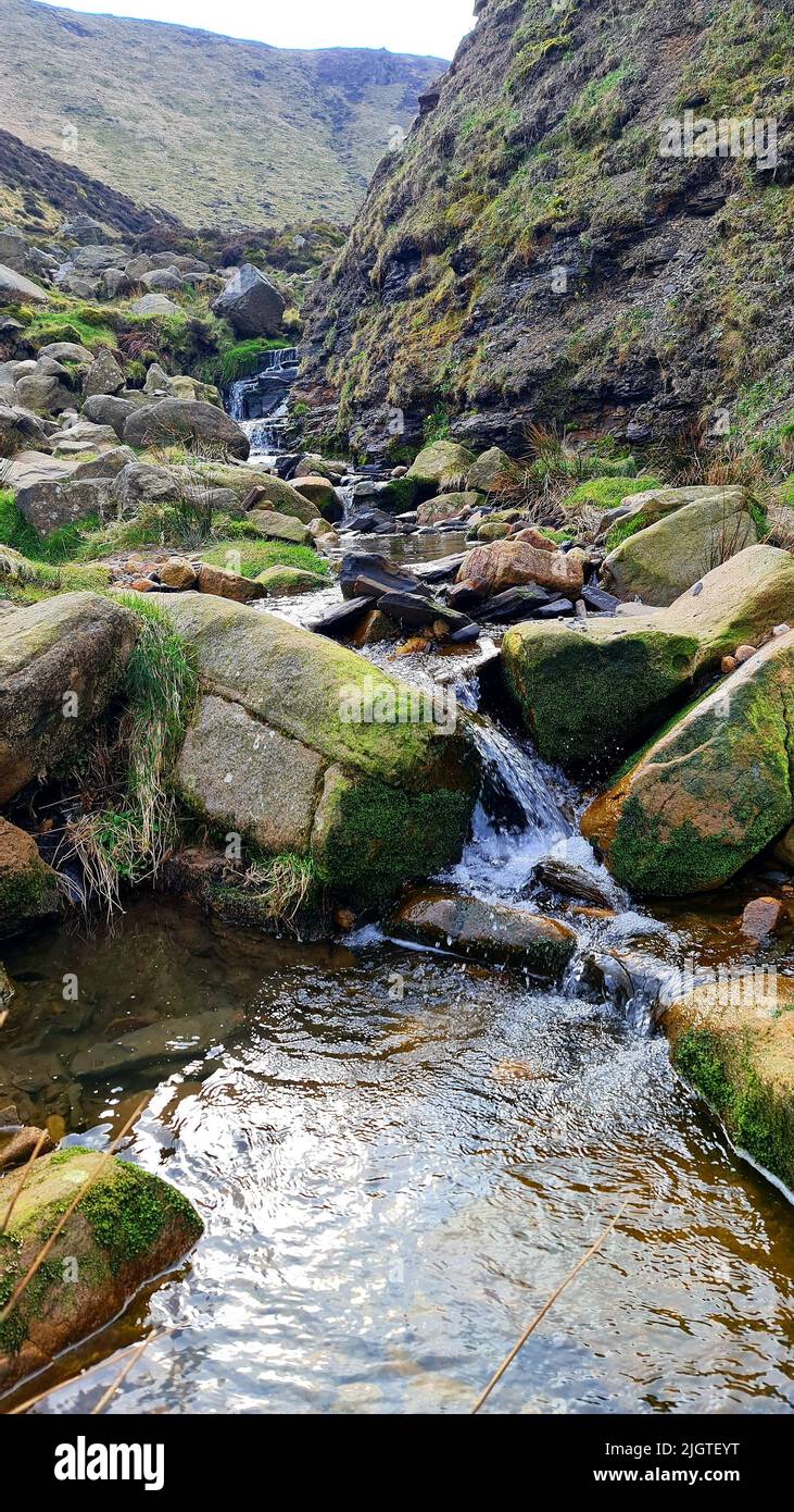 Landscape photography of Grindsbrook waterfalls located in national ...