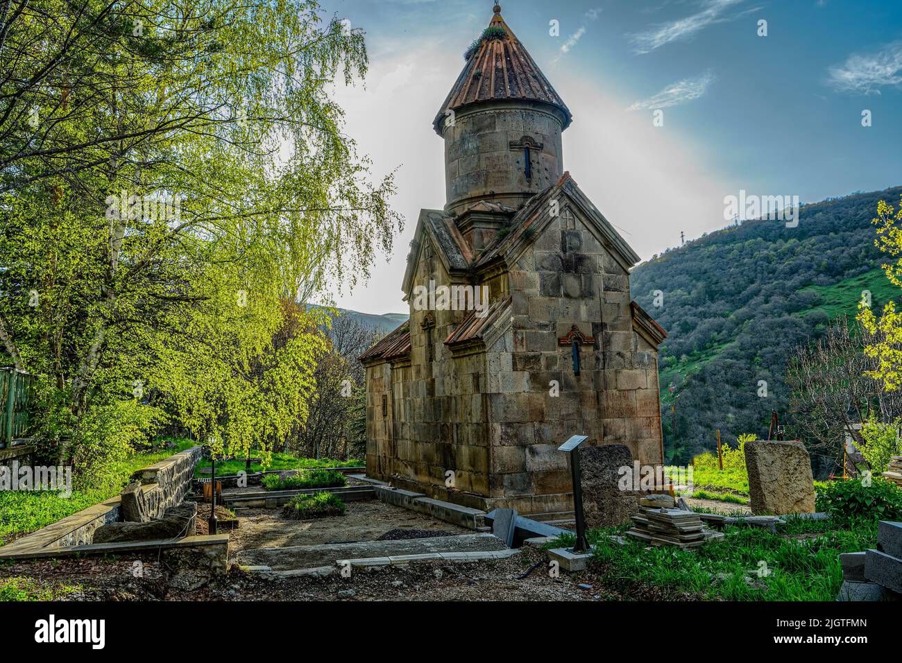 St.Harutyun Monastery(Holy Resurrection), standing on a forest glade ...