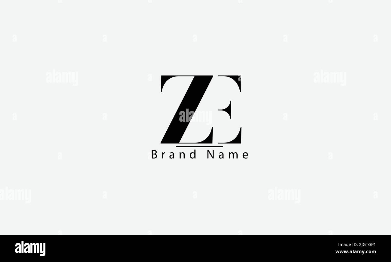 Alphabet letters Initials Monogram logo ZE EZ Z E Stock Vector Image ...