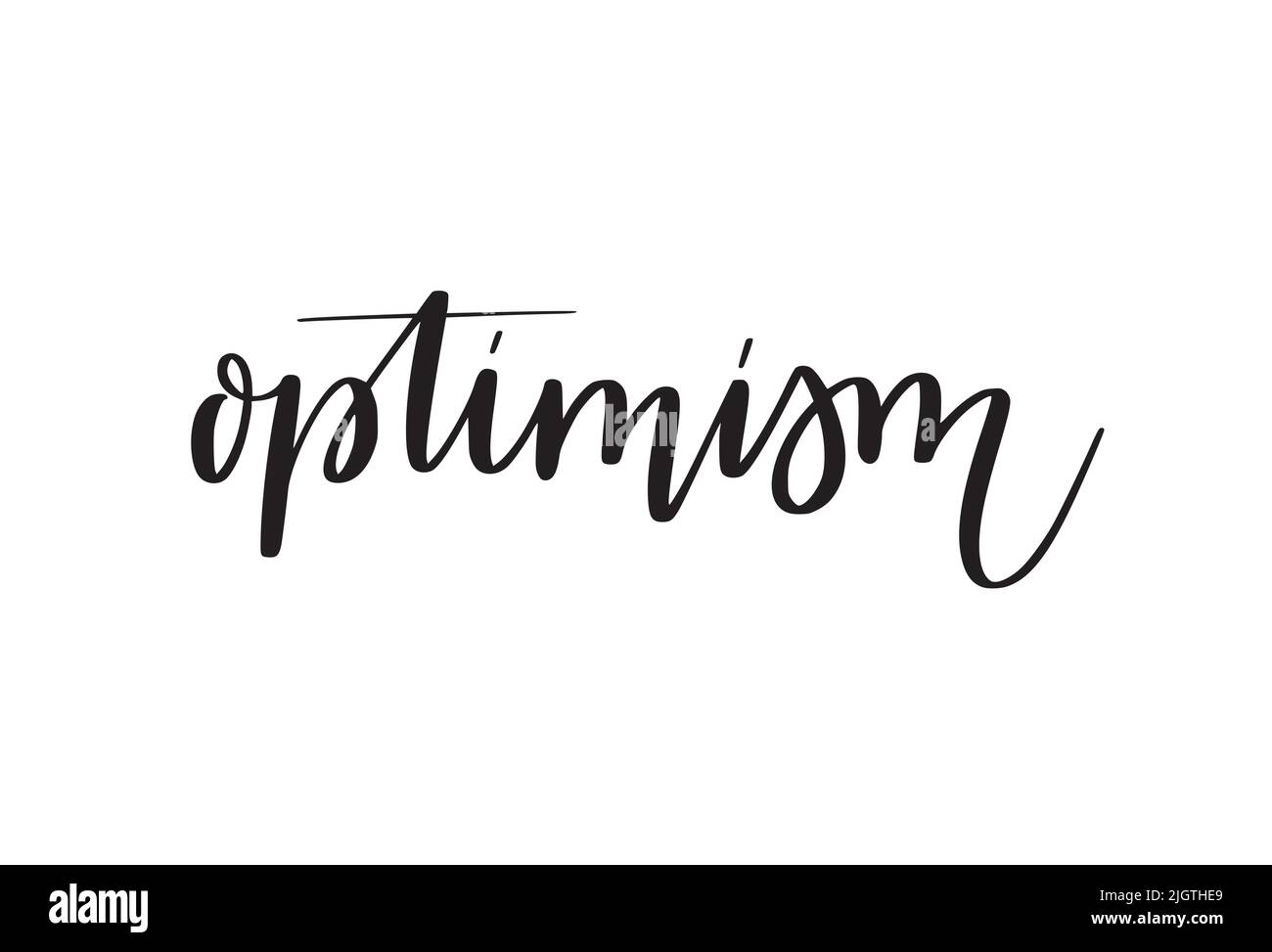 Optimism cute modern calligraphy word Stock Vector Image & Art - Alamy