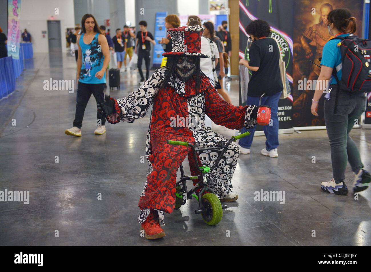 MIAMI BEACH, FL - JULY 09: A Cosplayer is seen during the Florida ...