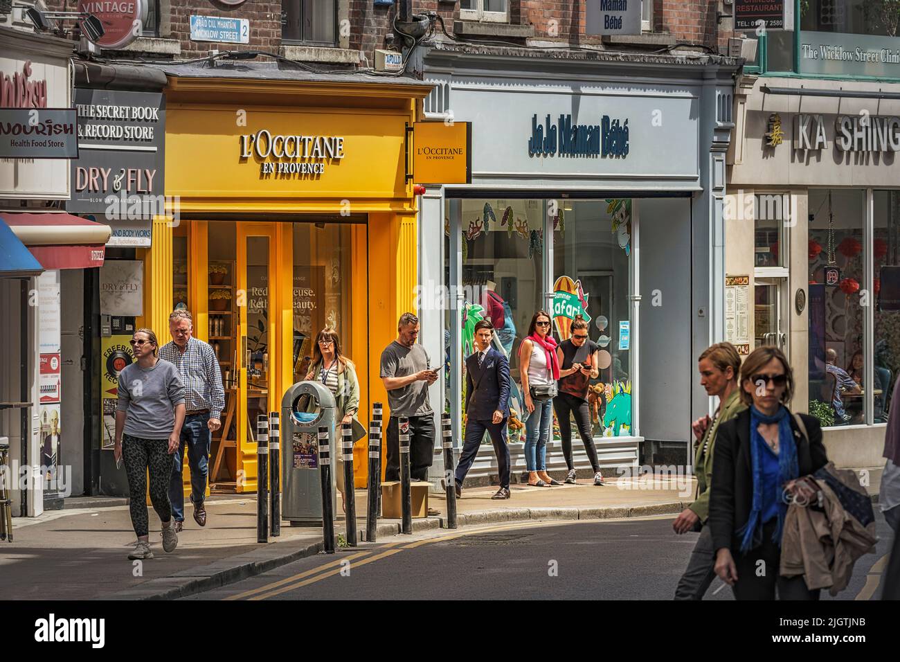 Everyday street scene at Wicklow Street. Dublin. Ireland Stock Photo ...