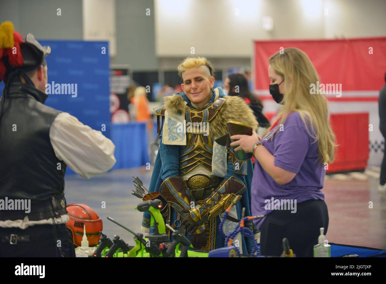 MIAMI BEACH, FL - JULY 09: A Cosplayer is seen during the Florida ...