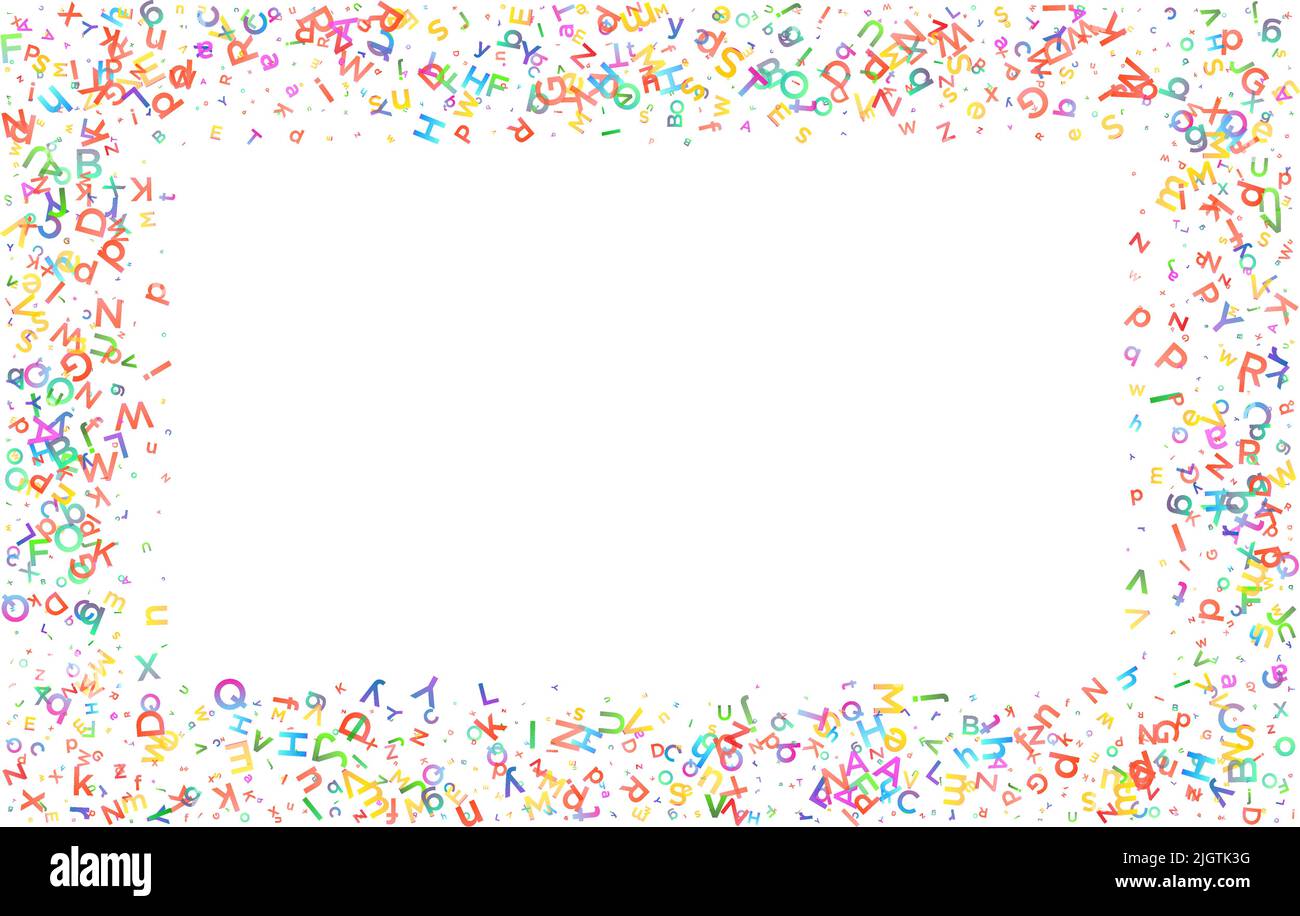 Colorful vector background made from english alphabets, letters or ...