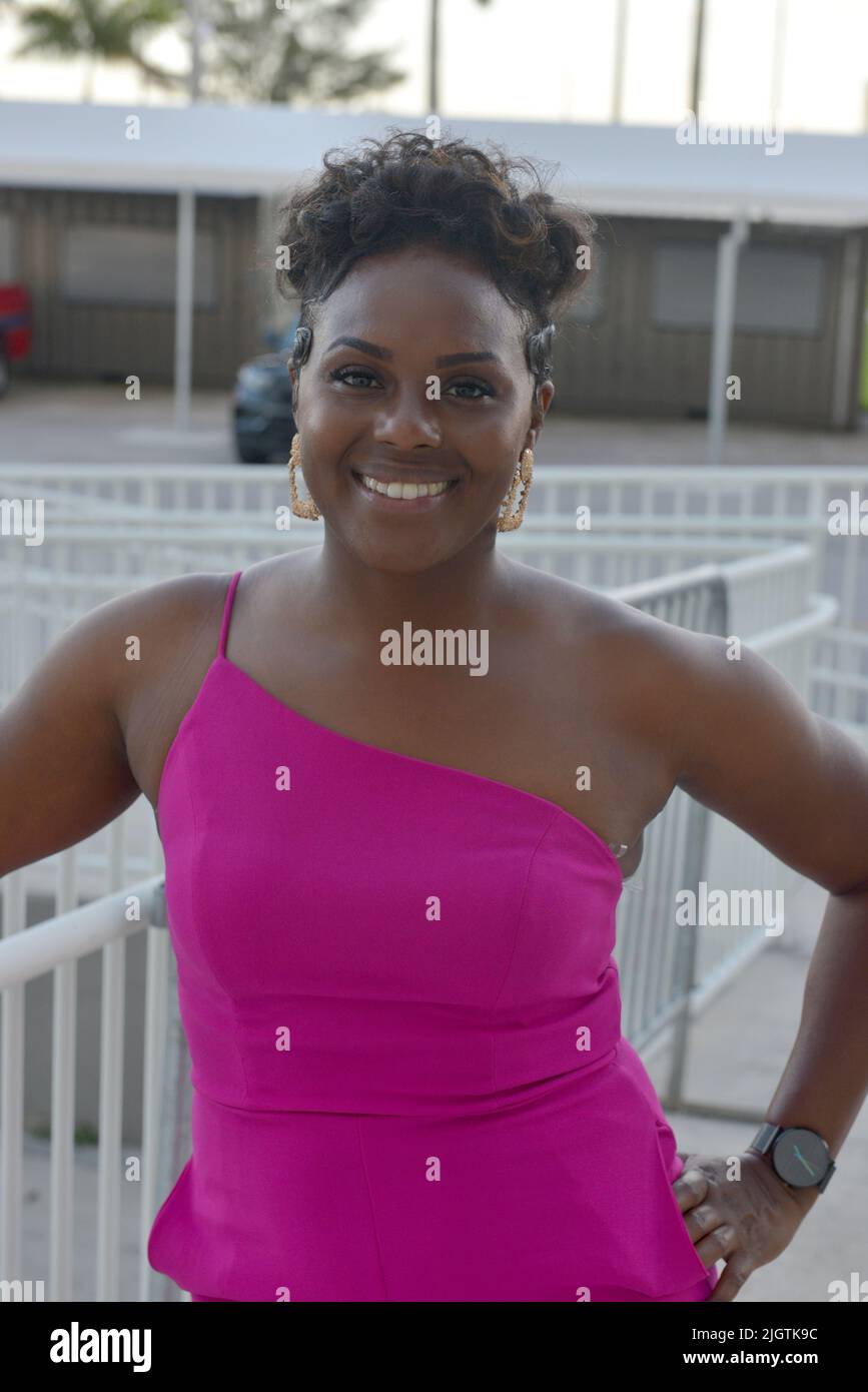 MIRAMAR, FL - JULY 10: Shanna Lee poses for portrait backstage during ...