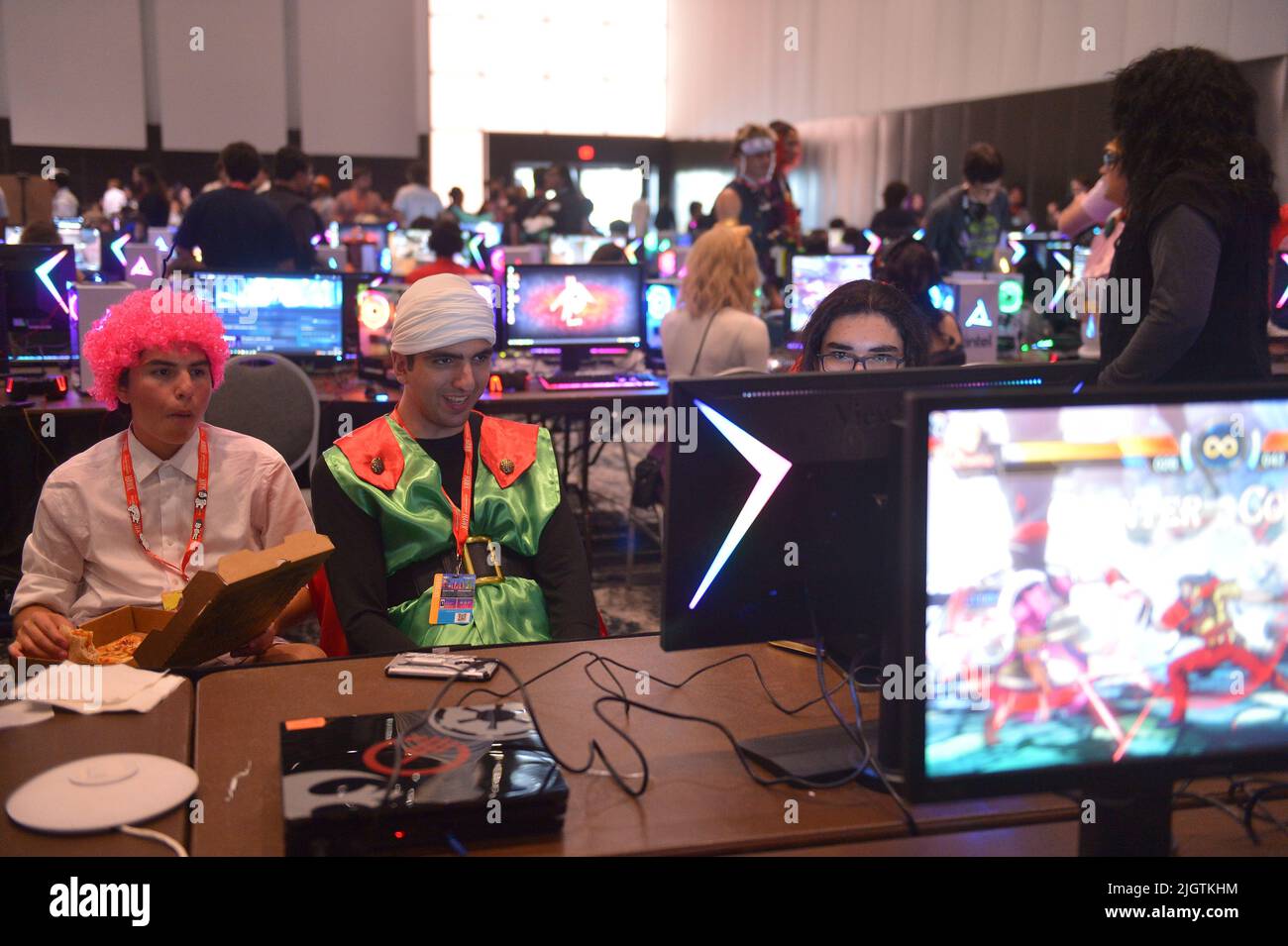 MIAMI BEACH, FL - JULY 09: A Cosplayer gamer is seen during the Florida ...