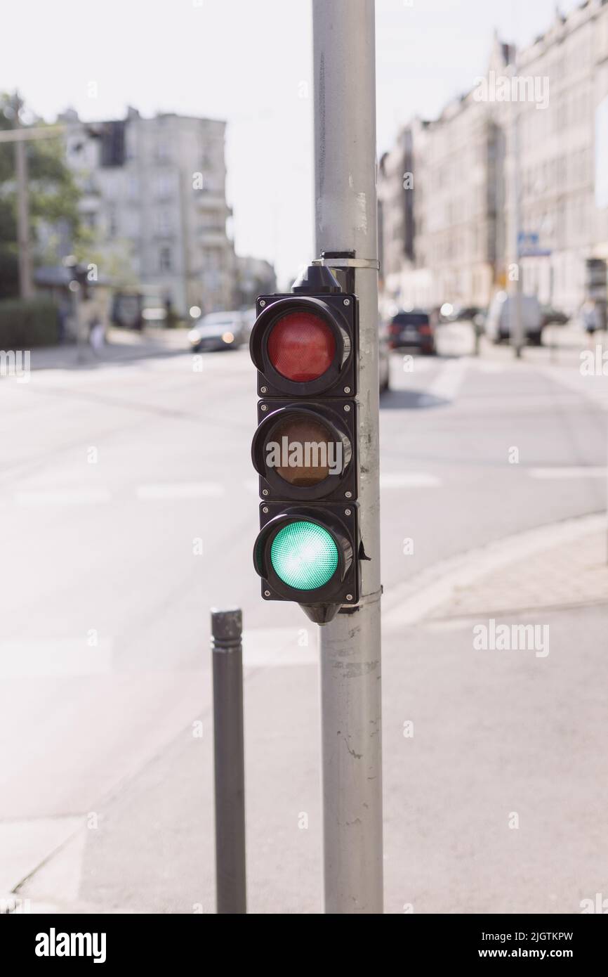 Green traffic light on hi-res stock photography and images - Alamy