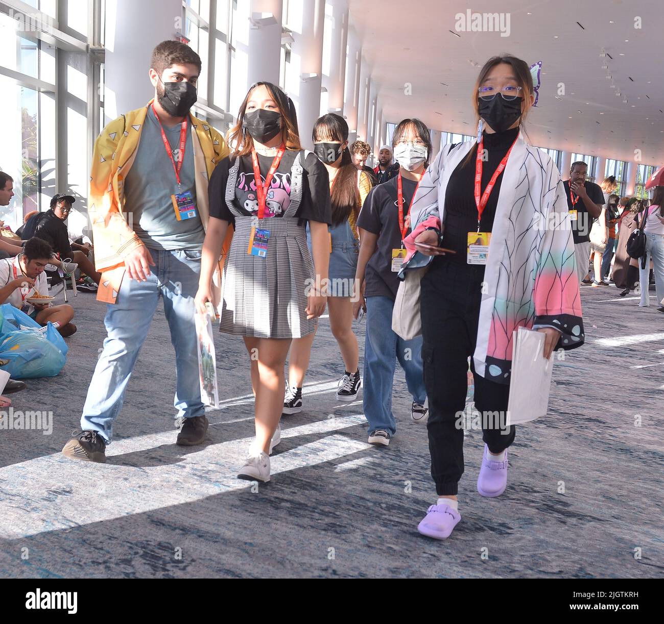 MIAMI BEACH, FL - JULY 09: A Cosplayer is seen walking the hall during ...