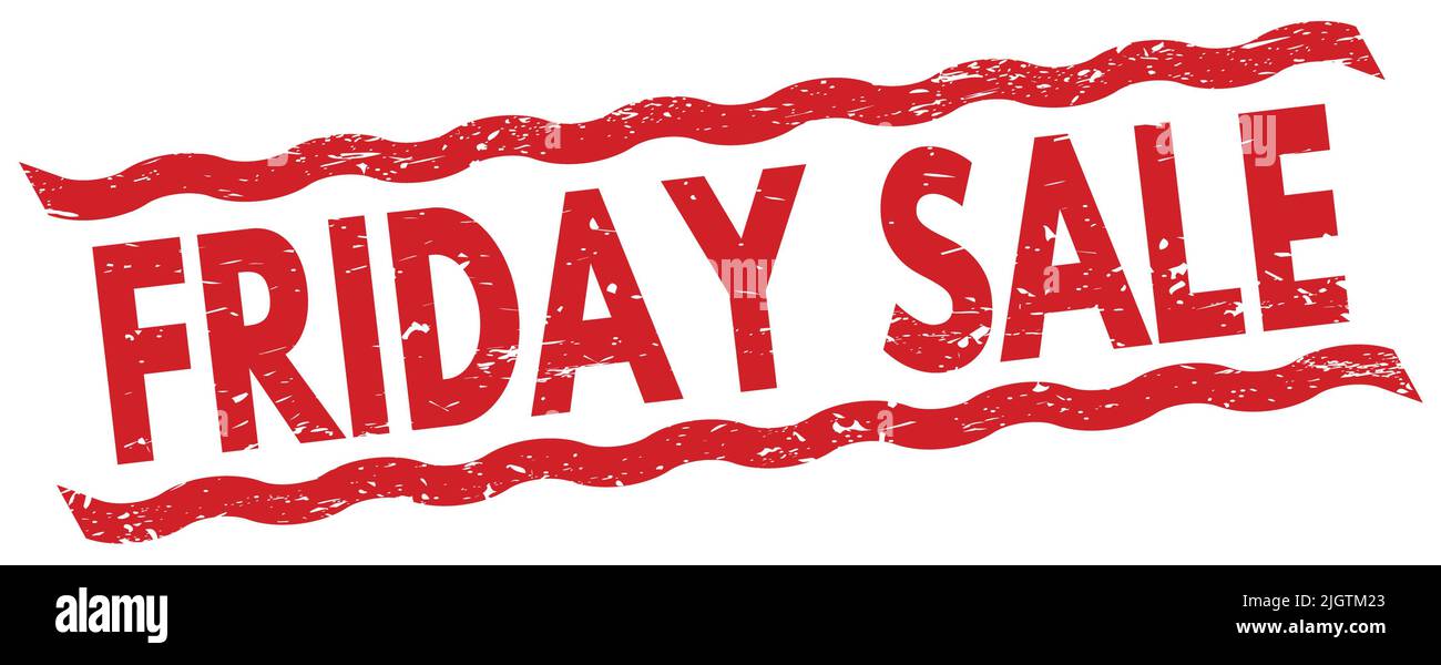 FRIDAY SALE text written on red lines stamp sign Stock Photo - Alamy