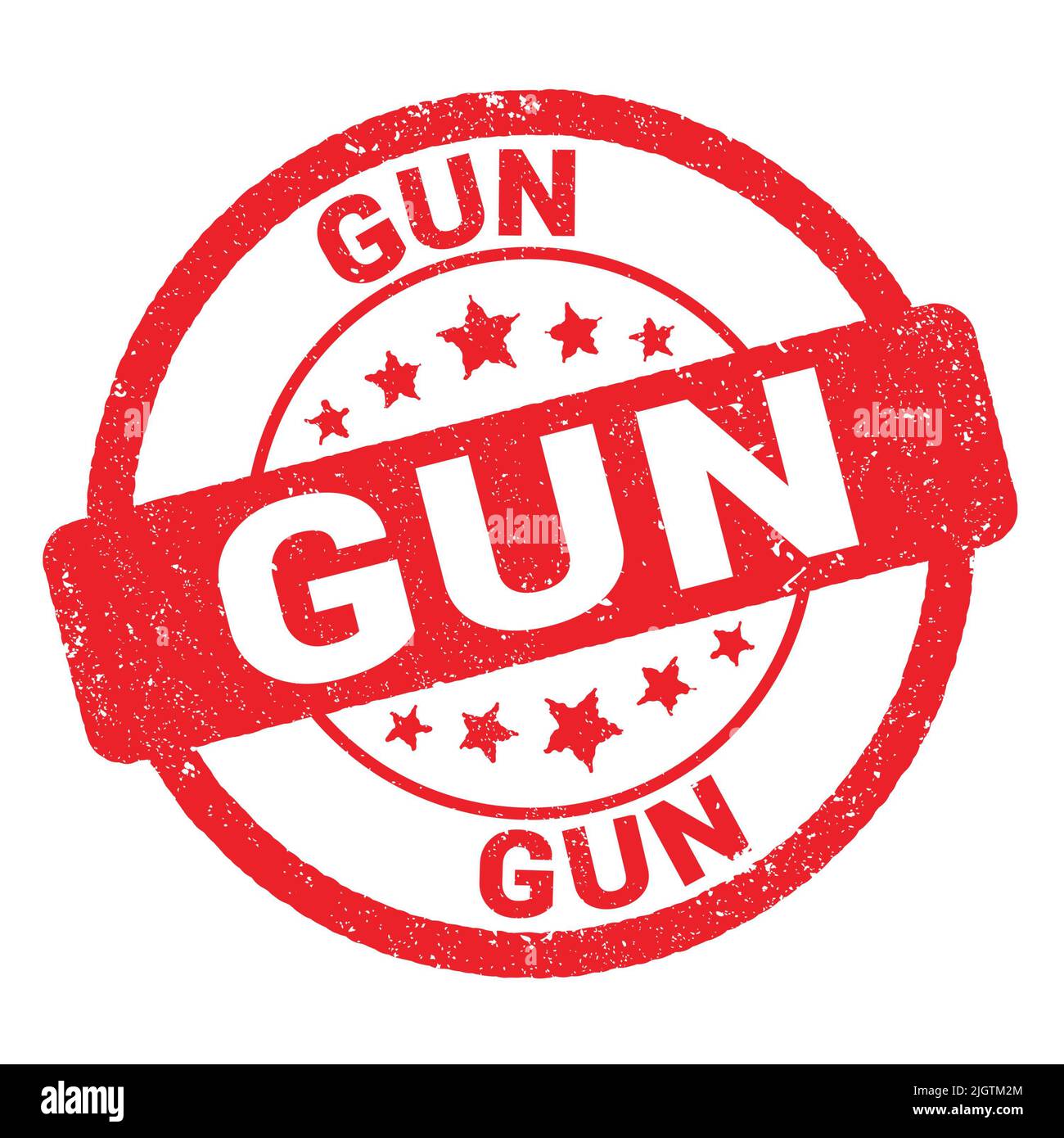 GUN text written on red grungy stamp sign Stock Photo - Alamy