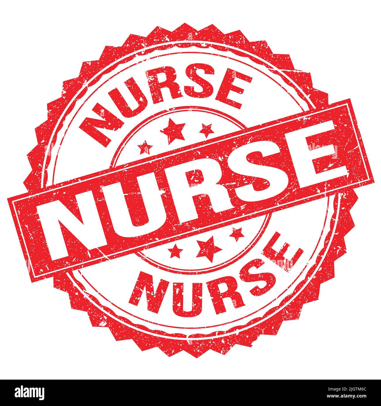 NURSE text written on red round stamp sign Stock Photo - Alamy