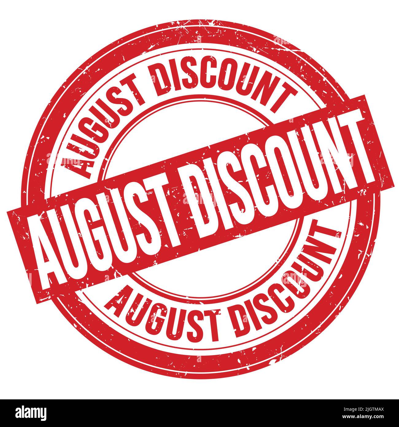 AUGUST DISCOUNT text written on red round grungy stamp sign Stock Photo ...
