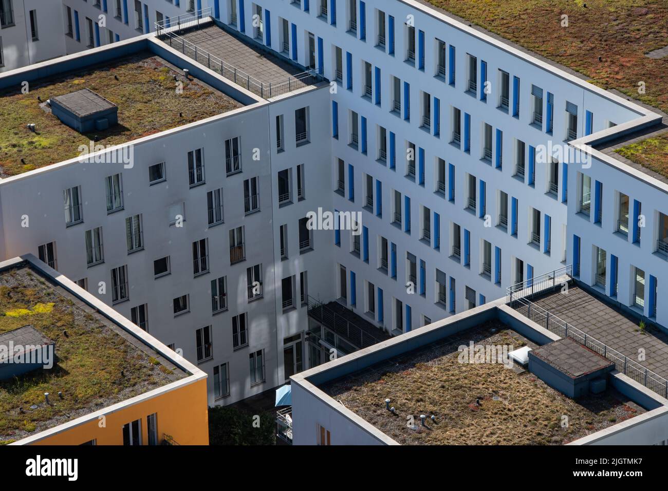The top view of a modern multi-storey residential complex Stock Photo ...