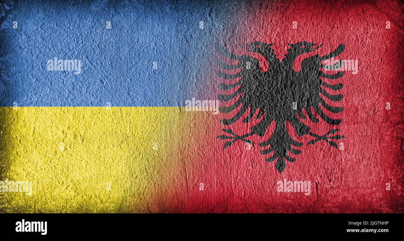 Ukraine albania flag hi-res stock photography and images - Alamy