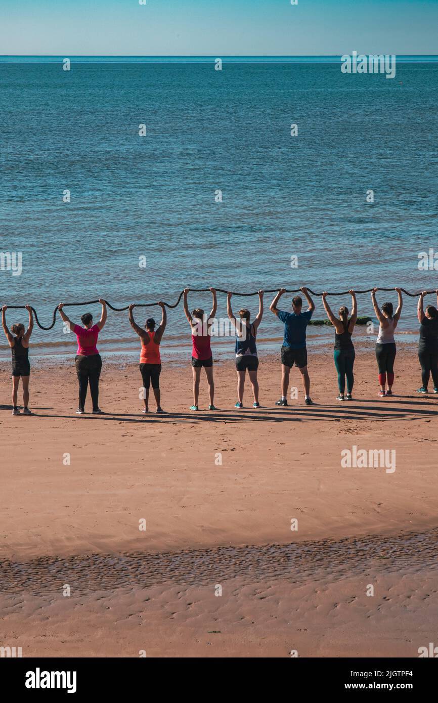 Exercise beach recreation hi-res stock photography and images - Alamy