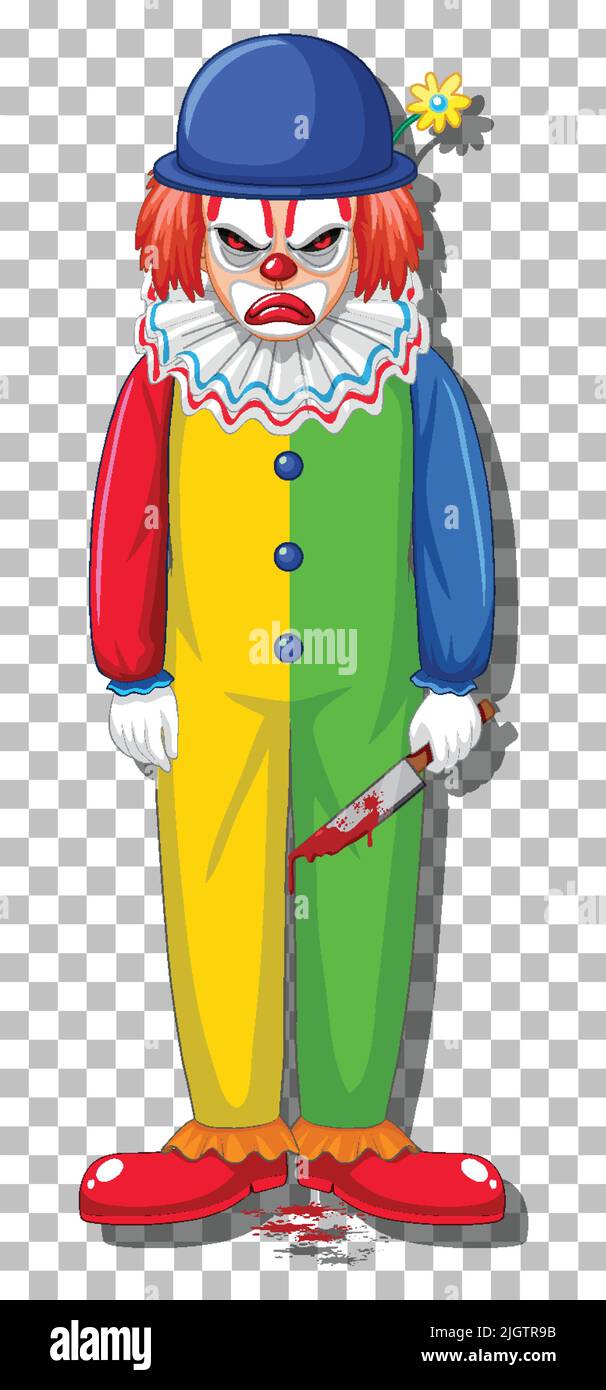 Scary clown cartoon character illustration Stock Vector Image & Art - Alamy