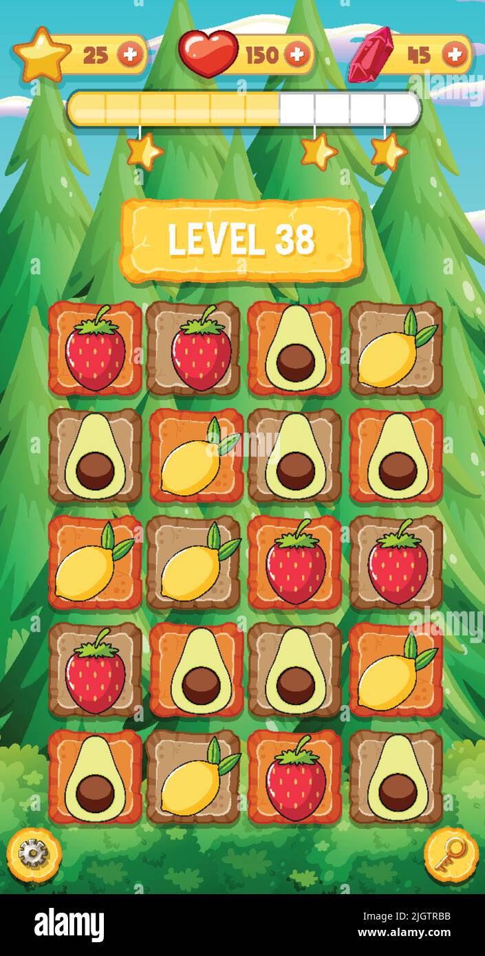 A game background template with elements illustration Stock Vector ...