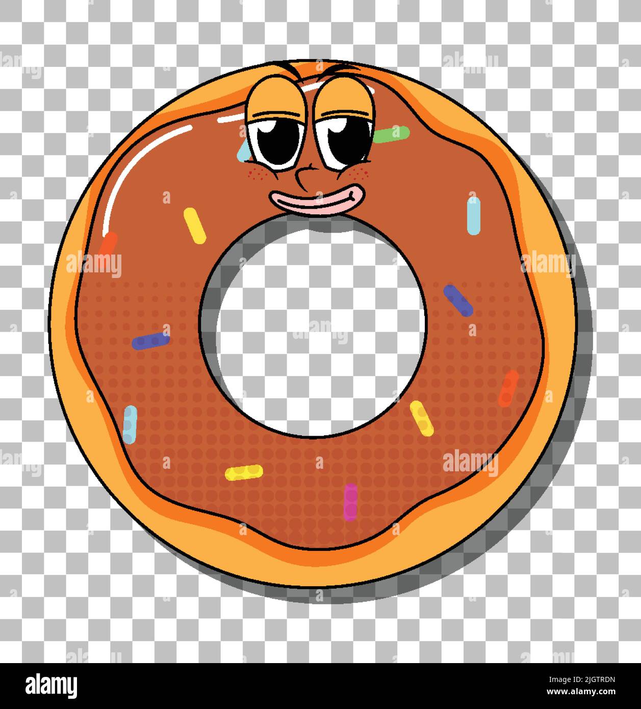 Doughnut cartoon character isolated illustration Stock Vector Image ...