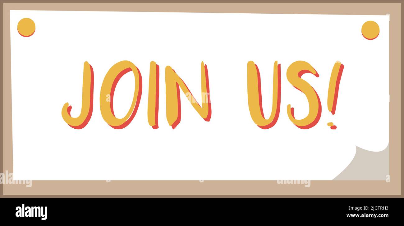 Join us badge semi flat color vector element Stock Vector Image & Art ...