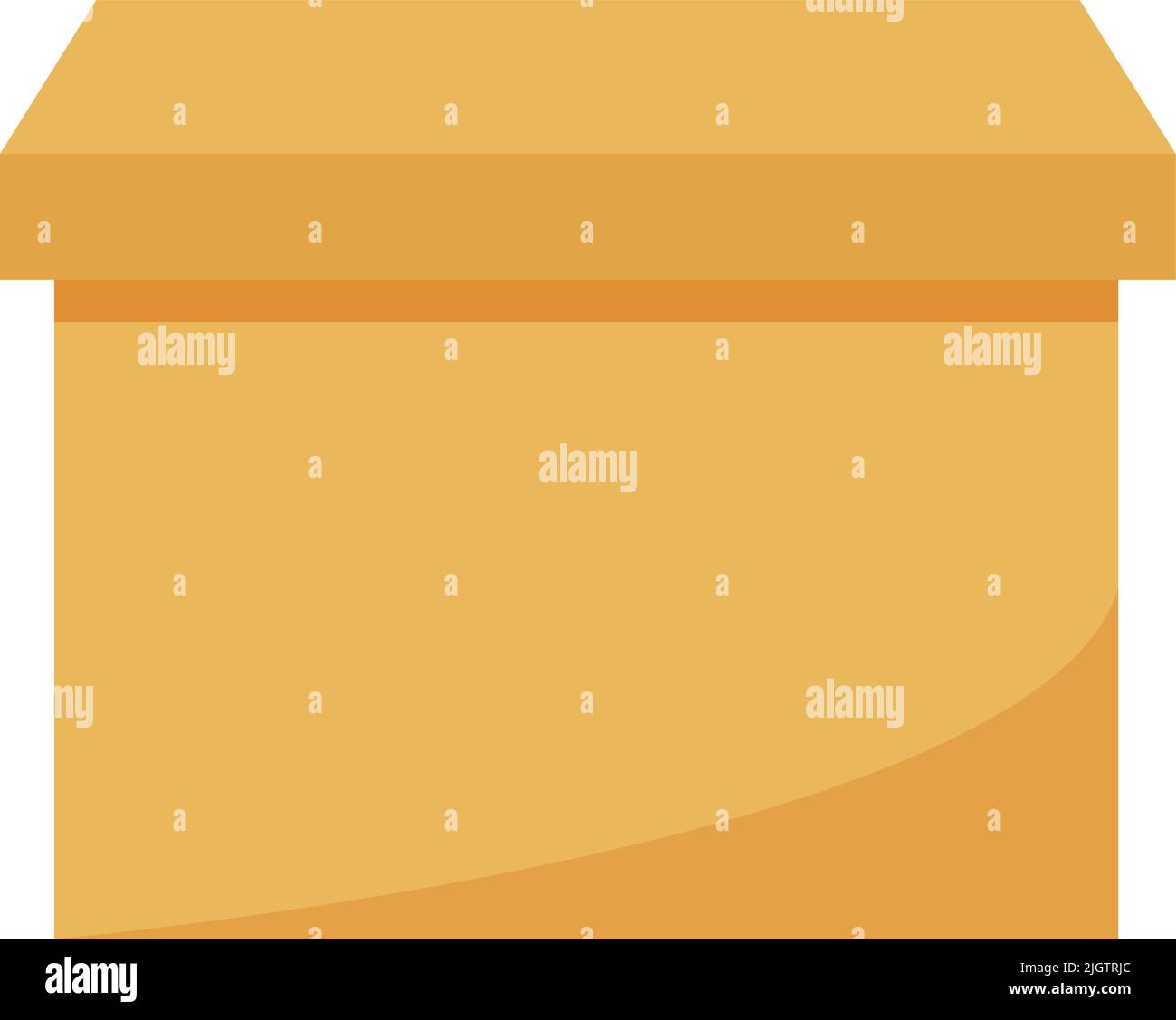 Closed cardboard box semi flat color vector object Stock Vector Image ...