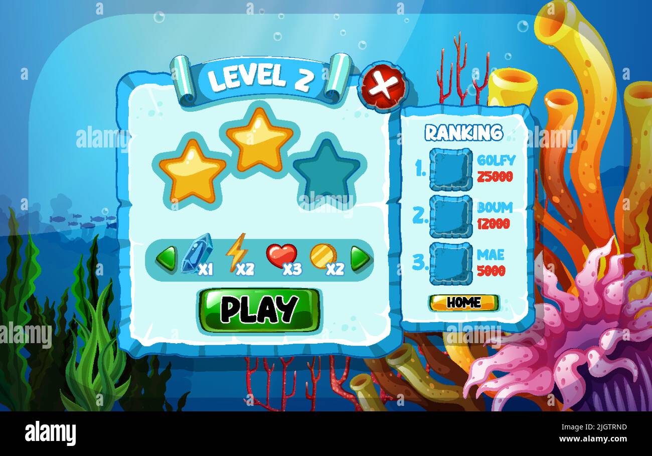 A game background template with elements illustration Stock Vector ...