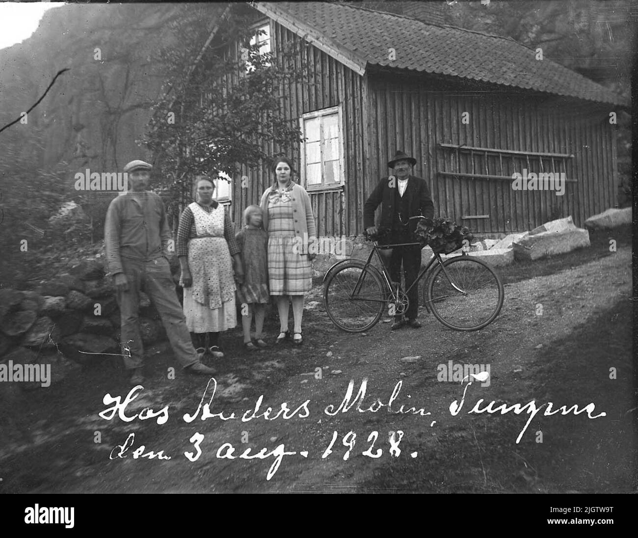 Written on the picture: “At Anders Molin, the tongue on 3 Aug 1928 ...