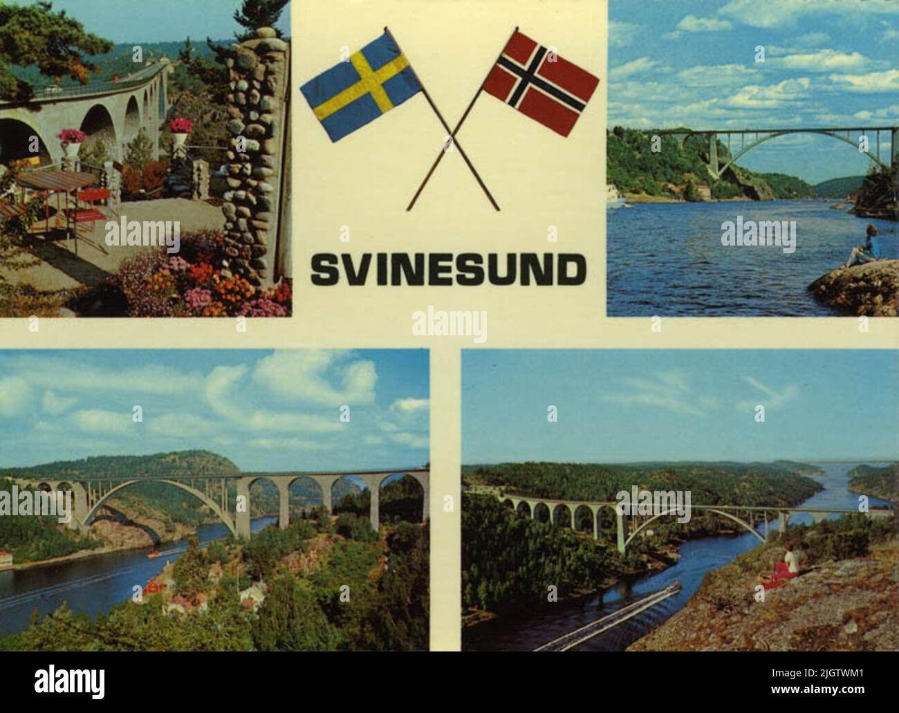 Text on the card: "Svinesund Stock Photo - Alamy