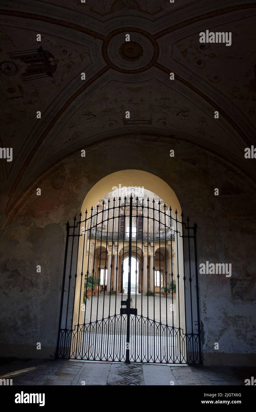 Europe, Italy, Pavia, Chignolo Po, Procaccini Castle ex Cusani Visconti ...
