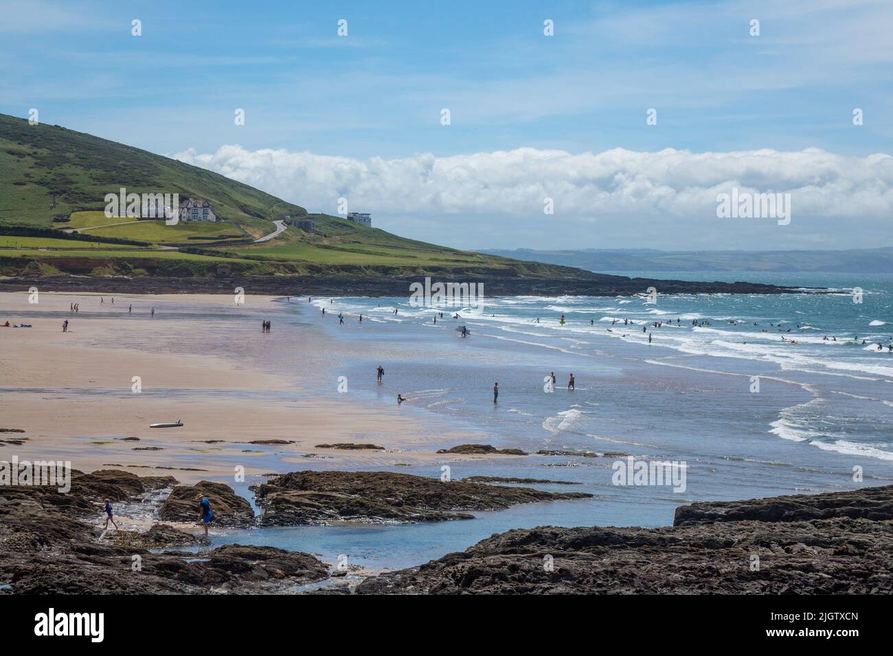 Croyde devon beach hi-res stock photography and images - Alamy