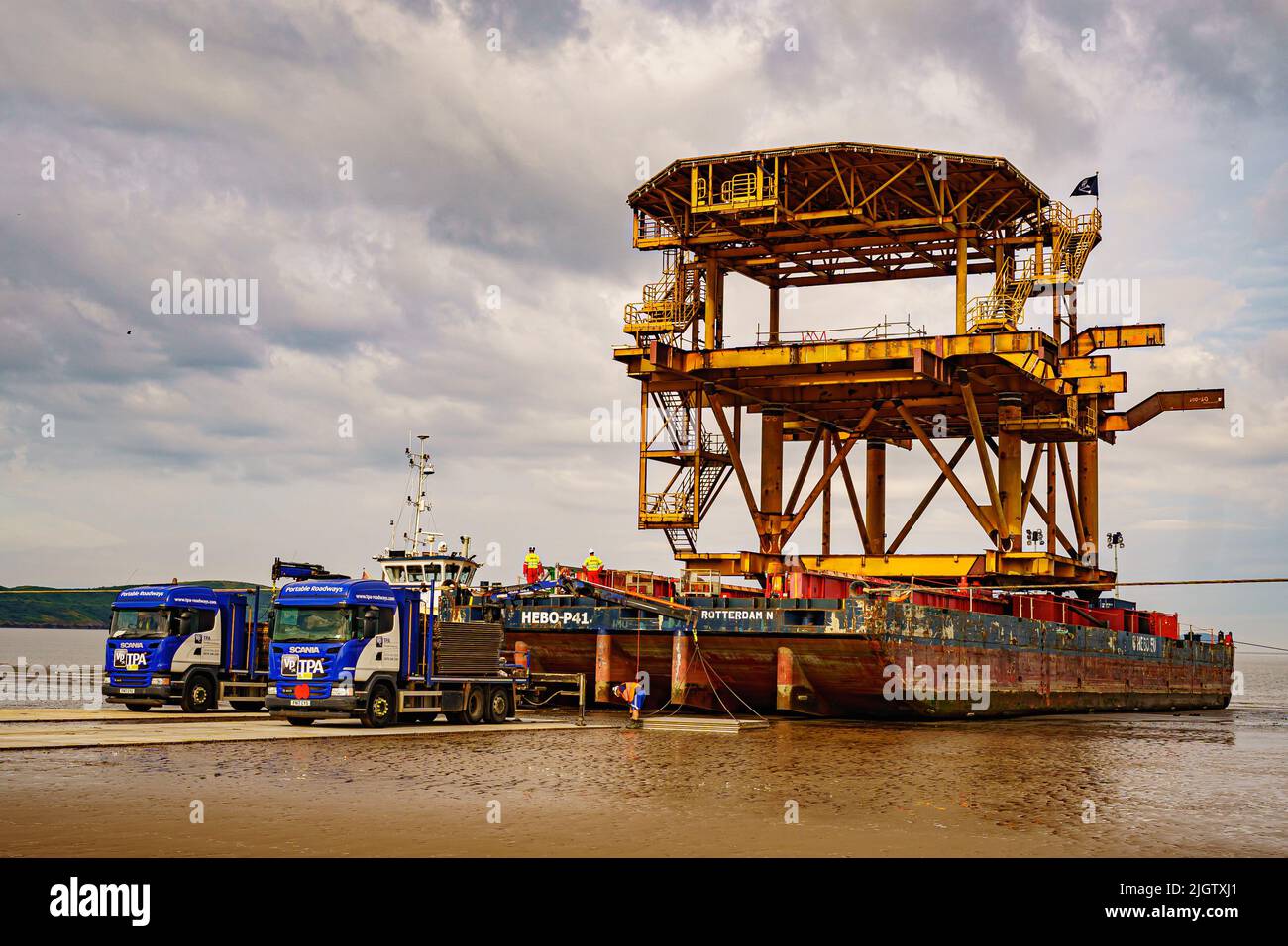 See Monster, a decommissioned North Sea offshore platform that is set ...
