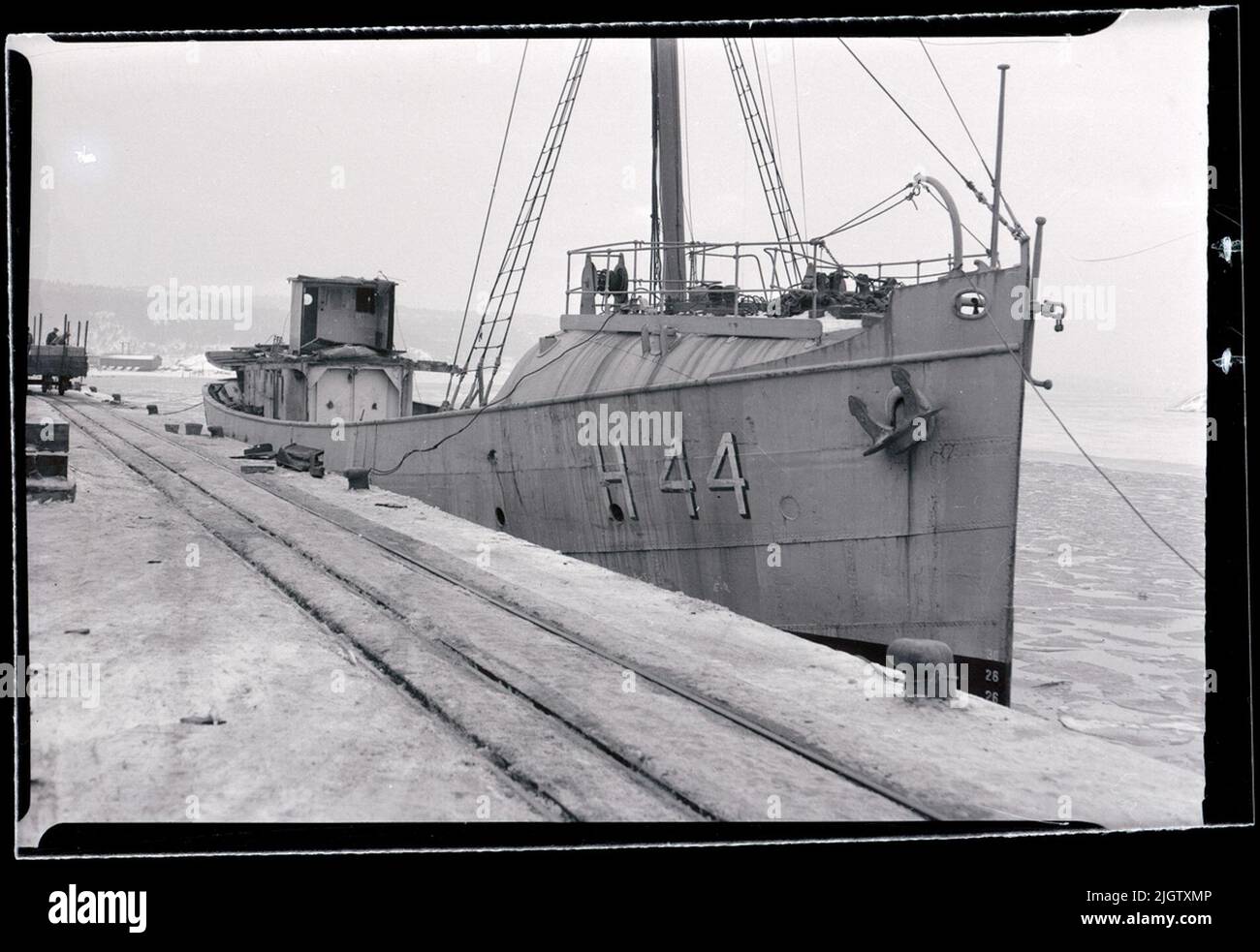 The help cannon boat H 44 Skagerack in Uddevalla harbor in 1948 as ...