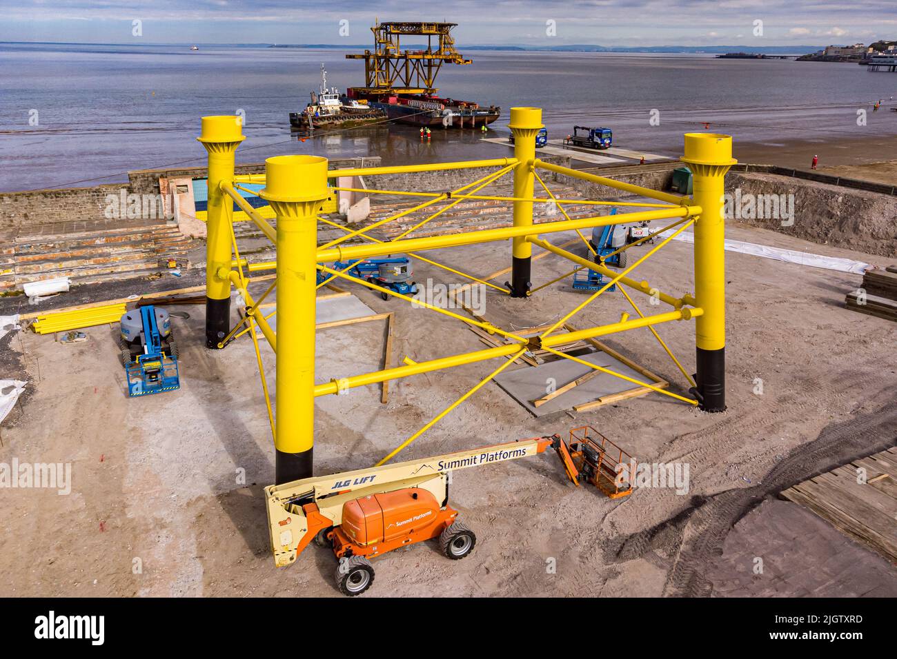 See Monster, a decommissioned North Sea offshore platform that is set ...